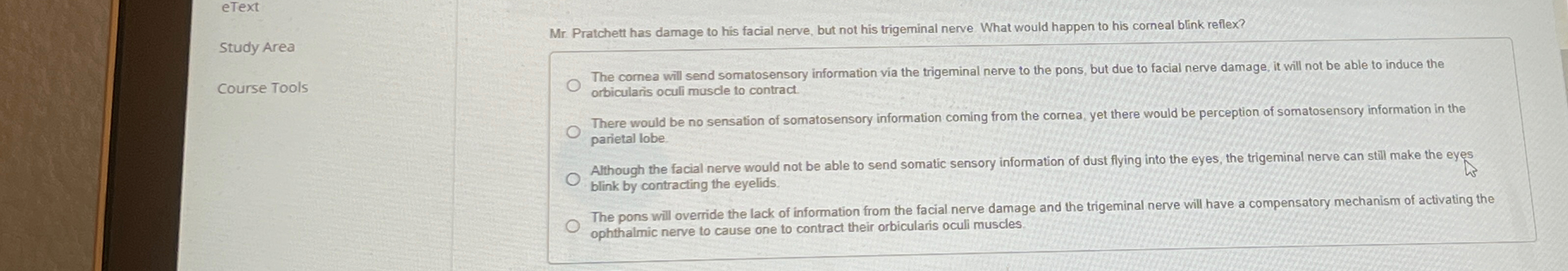 Solved eTextStudy AreaMr. ﻿Pratchett has damage to his | Chegg.com