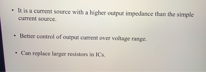Solved Design Widlar current source . 100 UA Specifications | Chegg.com