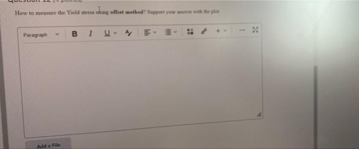Solved How to measure the Yield stress uking offset method | Chegg.com