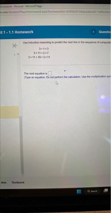 Solved Use inductive reasoning to predict the next line in | Chegg.com