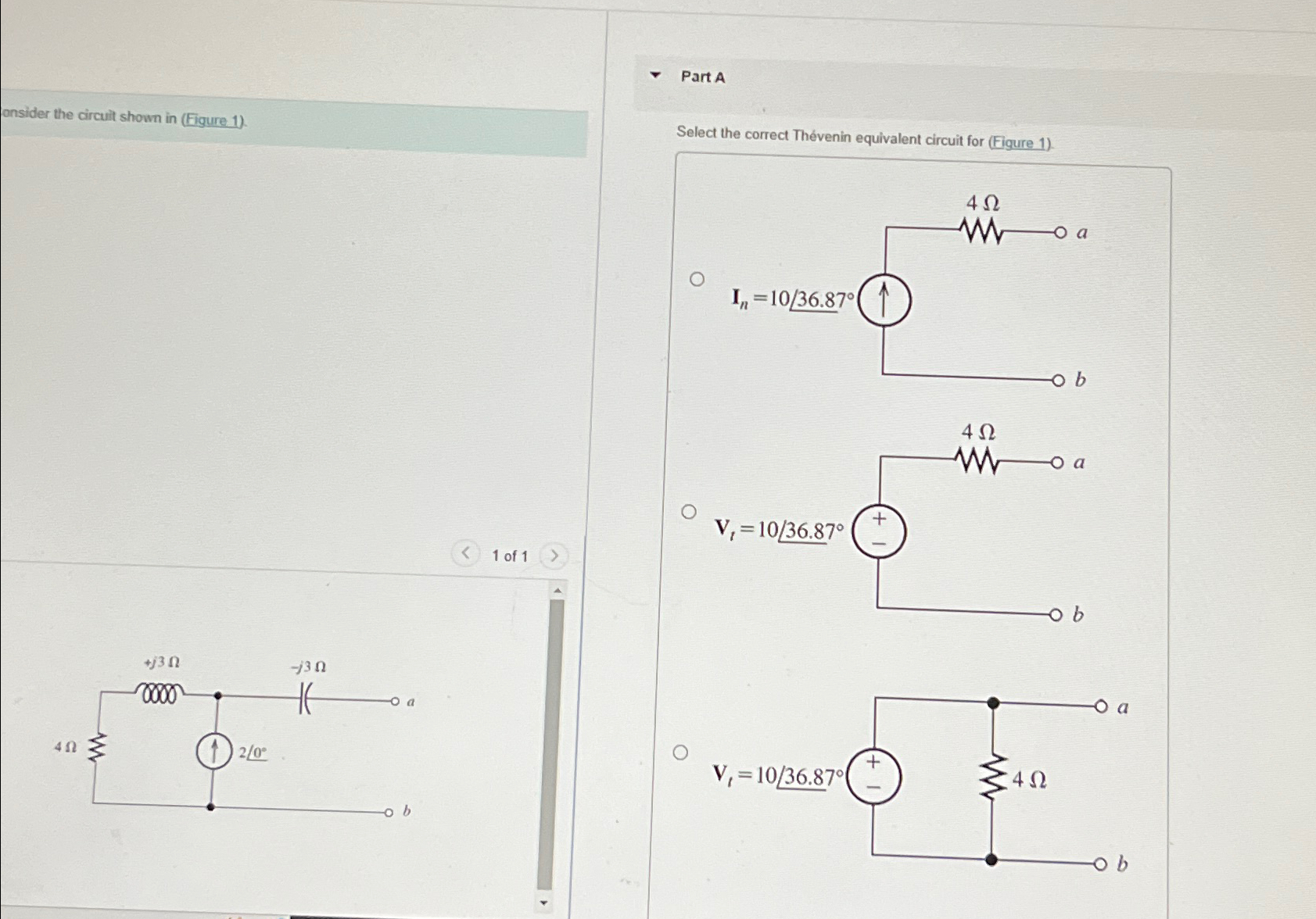 Solved onsider the circuit shown in (Figure 1).Part ASelect | Chegg.com