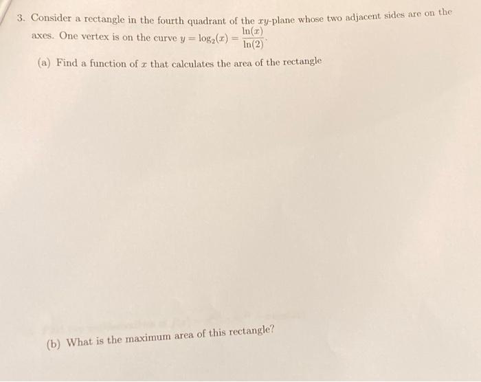 Solved 3. Consider a rectangle in the fourth quadrant of the | Chegg.com
