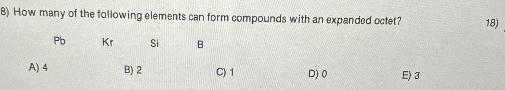Solved How many of the following elements can form compounds | Chegg.com