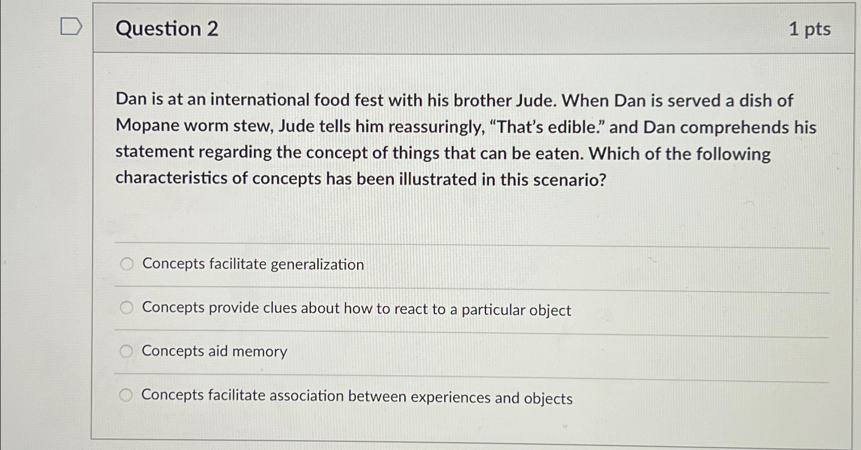 Solved Question 21 ﻿ptsDan is at an international food fest | Chegg.com