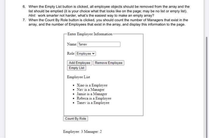 Solved We will display the number of managers and employees | Chegg.com