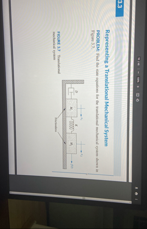 Solved 3.3Representing a Translational Mechanical | Chegg.com
