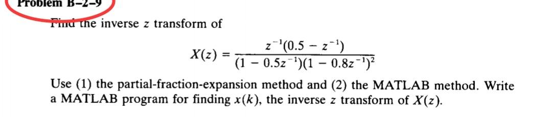 Solved the inverse z transform of | Chegg.com