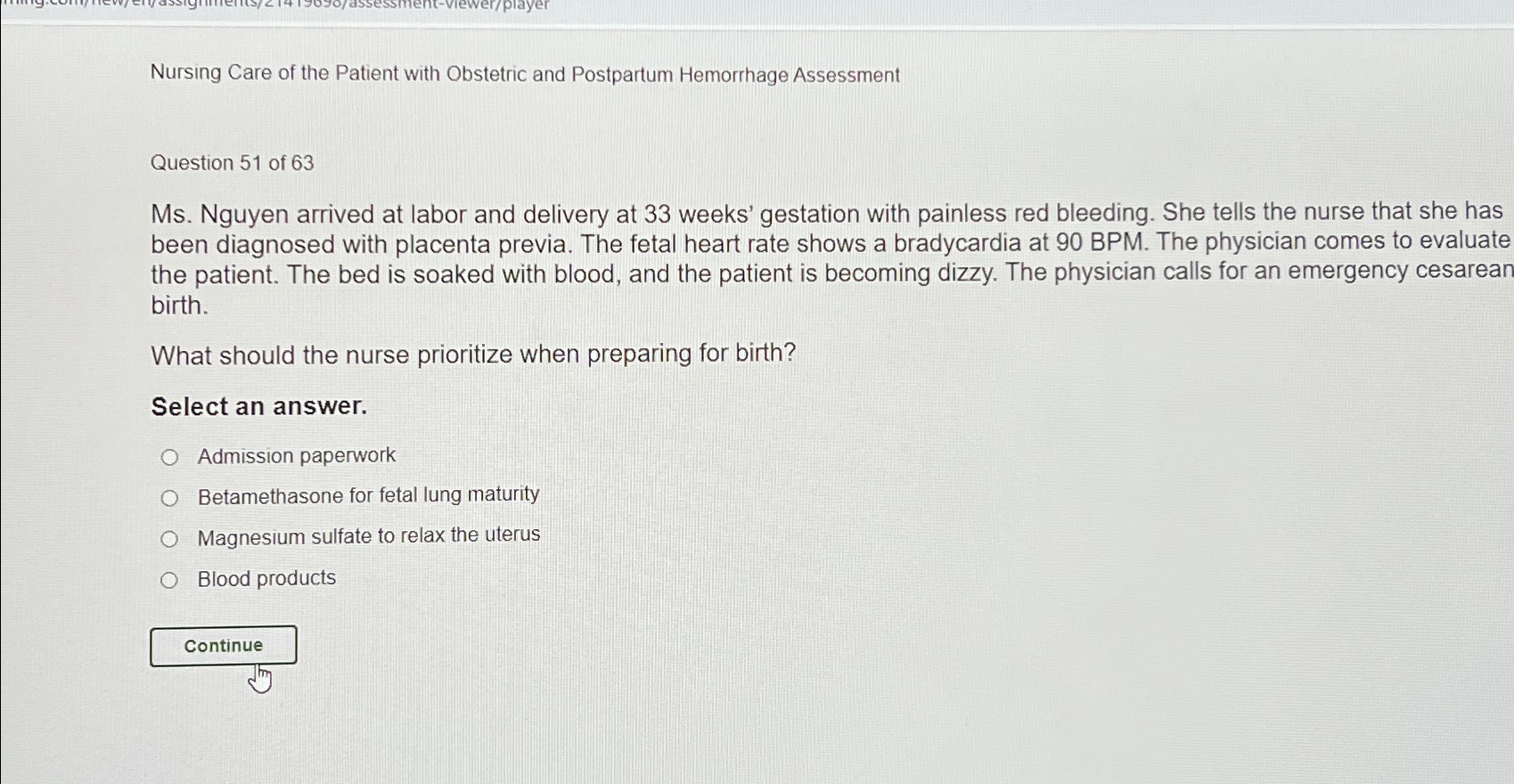 Solved Nursing Care of the Patient with Obstetric and | Chegg.com