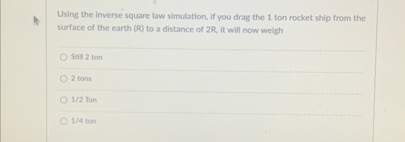 Solved Using the inverse square law simulation, if you drag | Chegg.com
