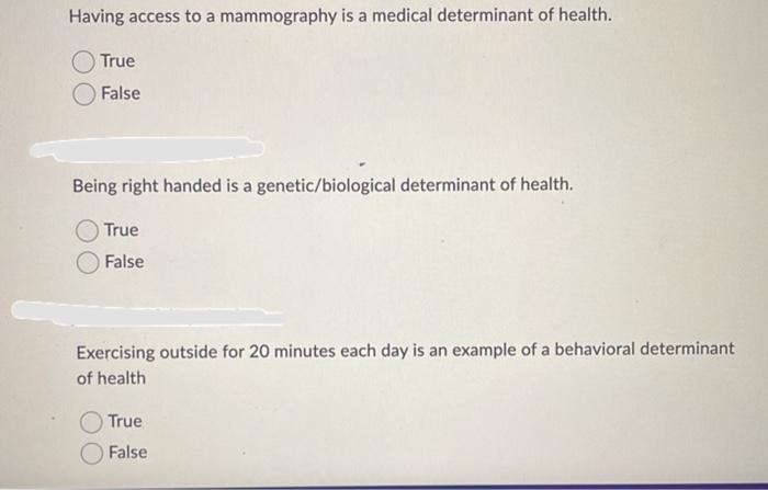 Solved Having access to a mammography is a medical | Chegg.com