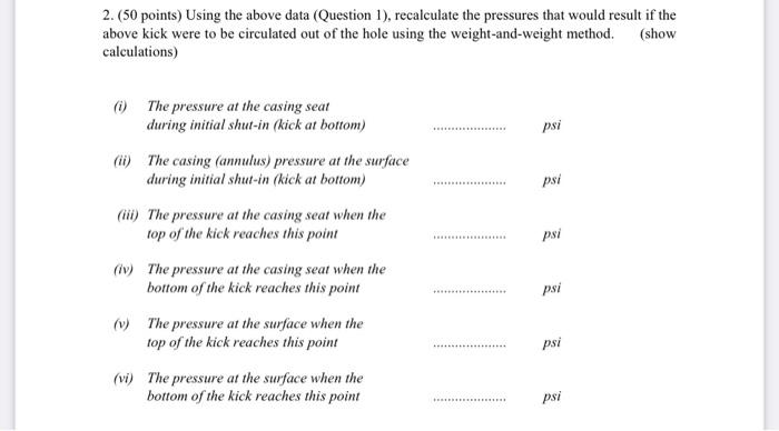 1 50 Points The Excel Drilling Co Crew Is Chegg