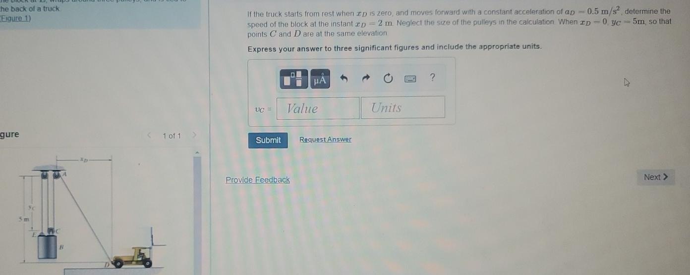 Solved che back of a truck Figure 1) If the truck starts | Chegg.com
