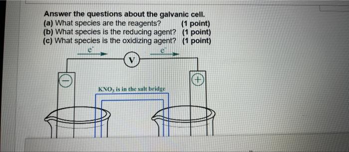 Solved Answer the questions about the galvanic cell. (a) | Chegg.com