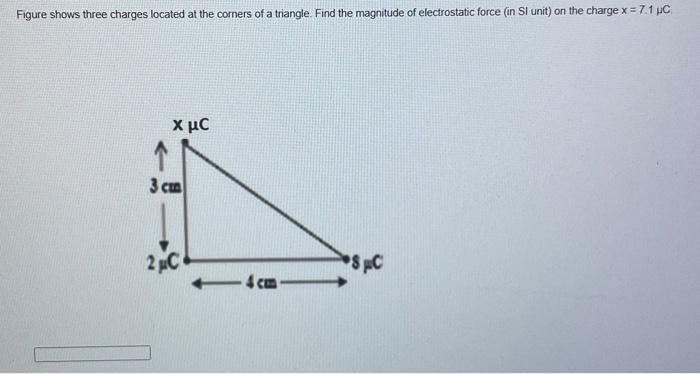 Solved Figure shows three charges located at the corners of | Chegg.com