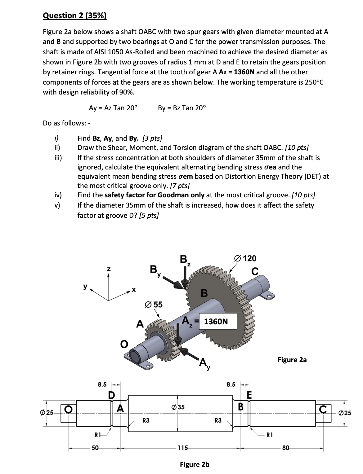 Solved Question 2 (35%)Figure 2a below shows a shaft OABC | Chegg.com Solved Question 2 (35%)Figure 2a below shows a shaft OABC | Chegg.com