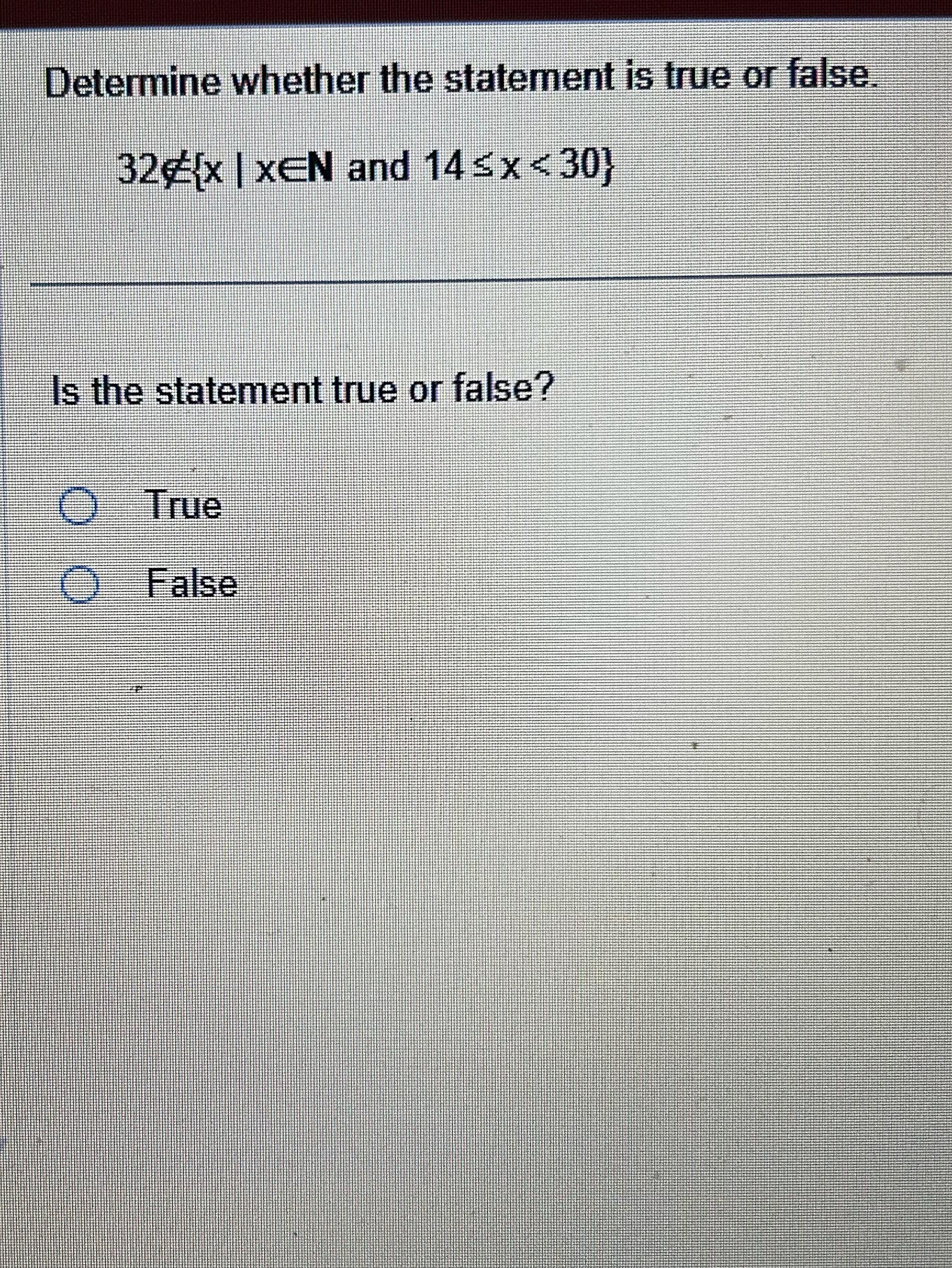 Solved Determine whether the statement is true or | Chegg.com