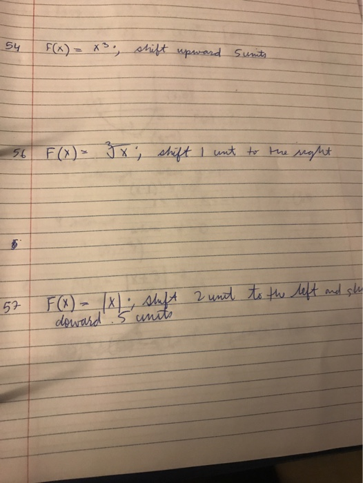 Solved 53 62 Finding Equations For Transformations A