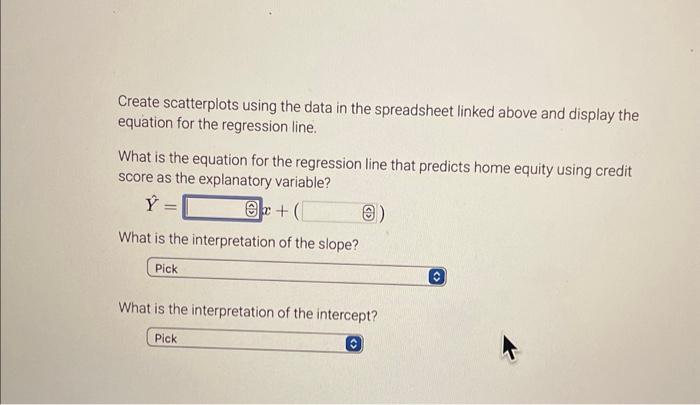 Solved Create scatterplots using the data in the spreadsheet | Chegg.com