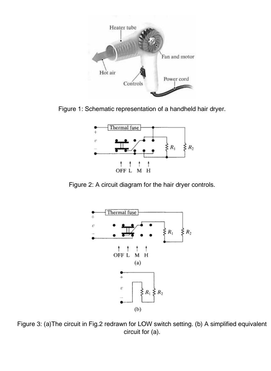 Solved 1. The hair dryer in the Practical Perspective uses a | Chegg.com