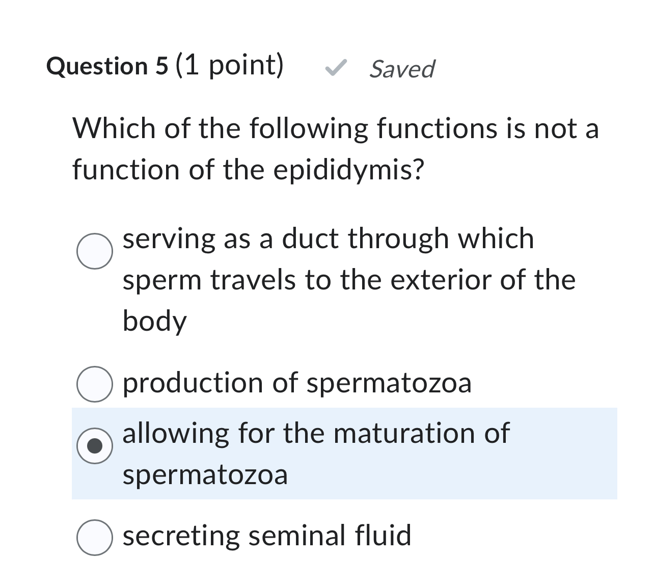 Solved Question 5 (1 point) SavedWhich of the following | Chegg.com Solved Question 5 (1 point) SavedWhich of the following | Chegg.com