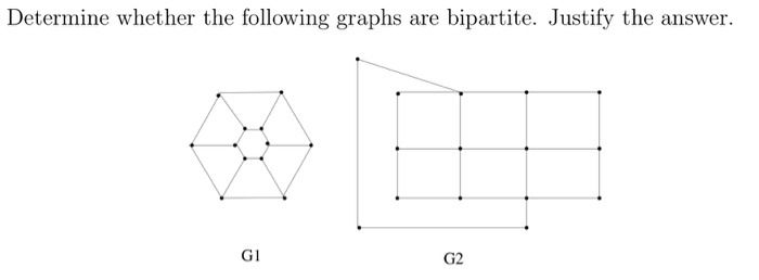 Solved Determine whether the following graphs are bipartite. | Chegg.com