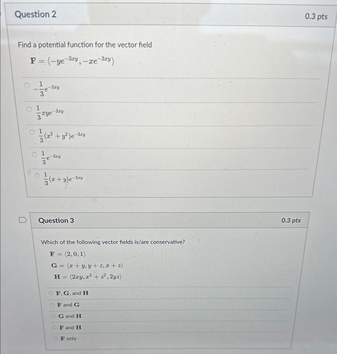 Solved Find a potential function for the vector field | Chegg.com
