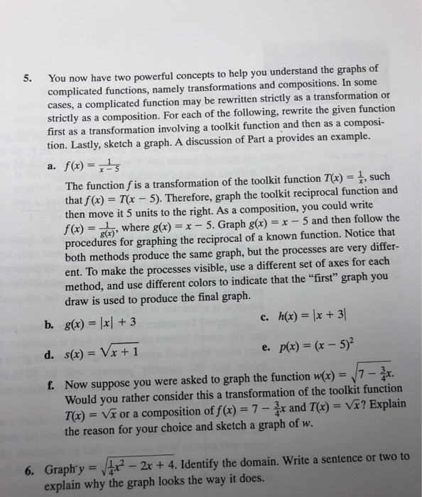 Solved Exercise Set 2.12 1. Identify the domain and the | Chegg.com
