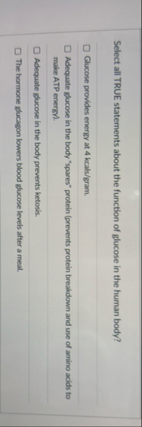 Solved Select all TRUE statements about the function of | Chegg.com