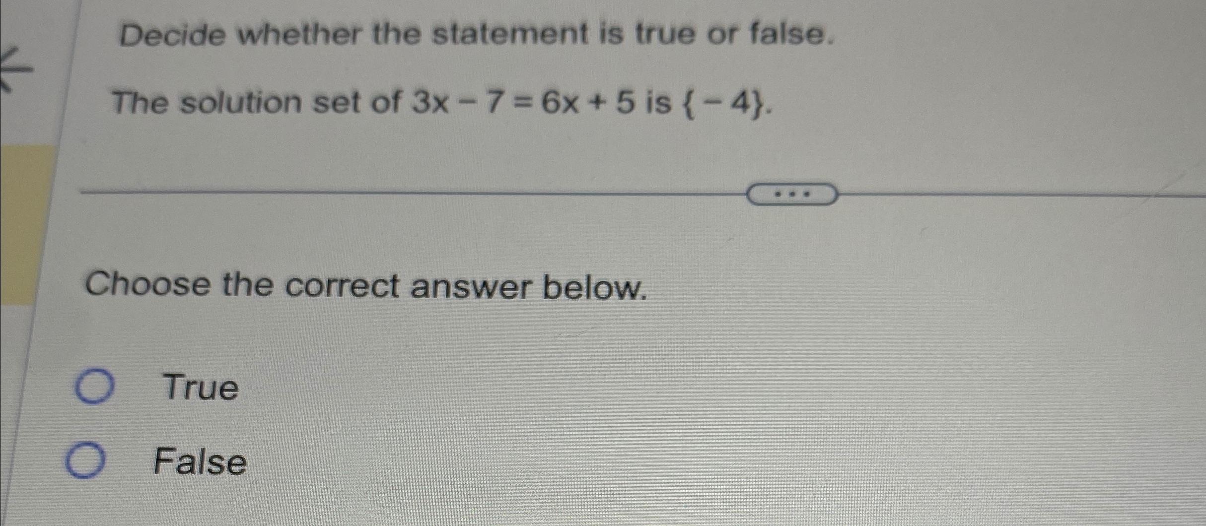 Solved Decide whether the statement is true or false.The | Chegg.com