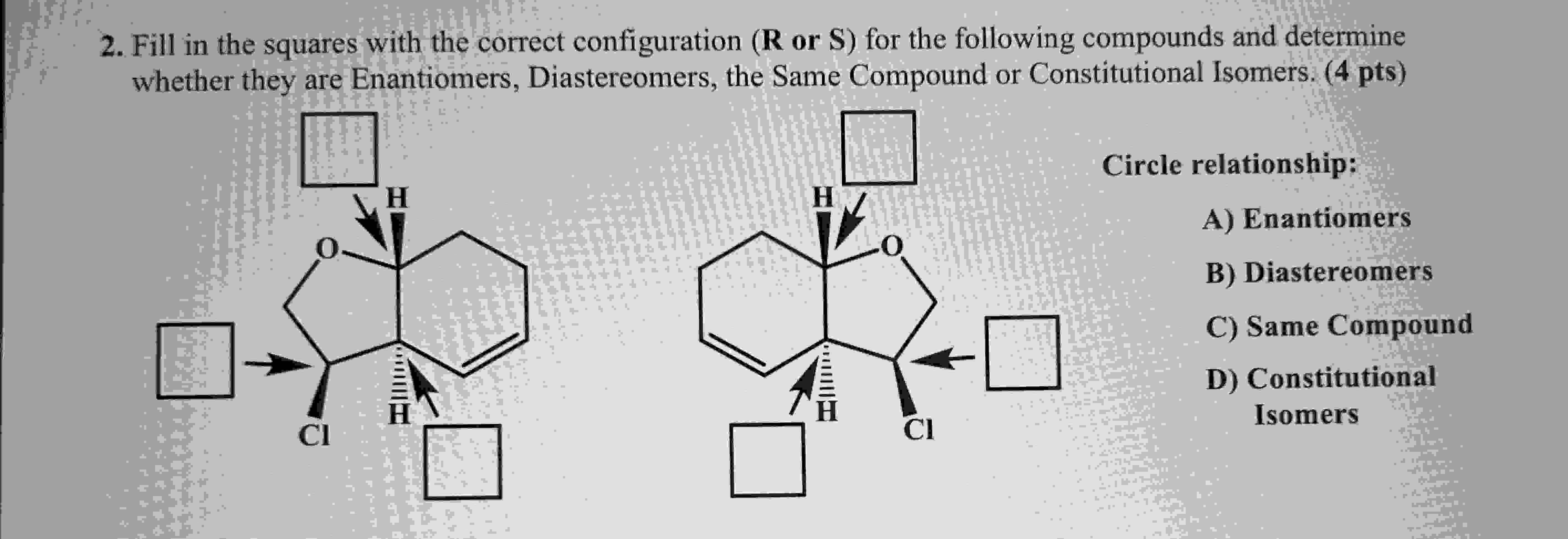 Solved Fill in the squares with the correct configuration | Chegg.com
