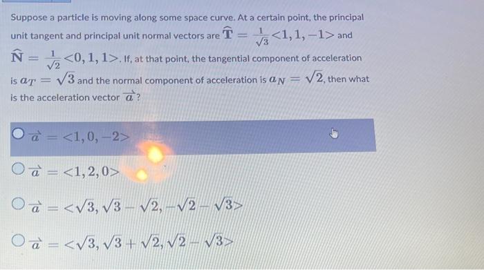 Solved Referring to the above problem, which vector is | Chegg.com