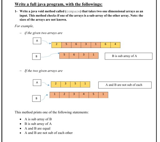 Solved Write a full java program, with the followings: 1. | Chegg.com