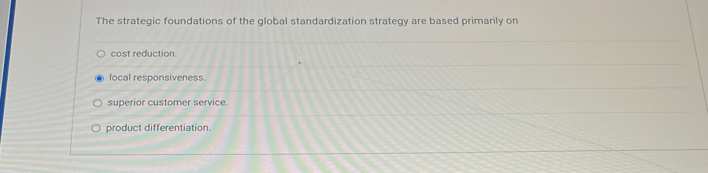 Solved The strategic foundations of the global | Chegg.com