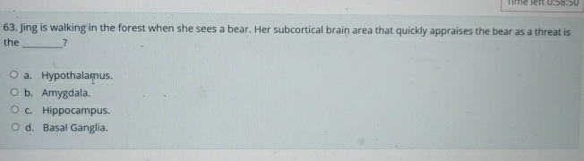 Solved Jing is walking in the forest when she sees a bear. | Chegg.com