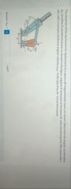 Solved The elements of the mechanism for deployment of a | Chegg.com