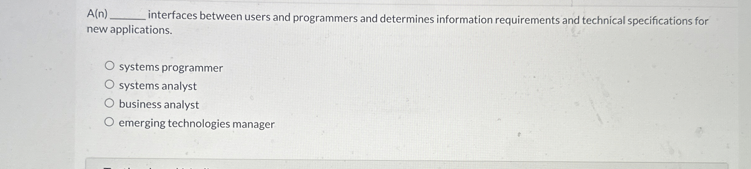 Solved A(n) q, ﻿interfaces between users and programmers and | Chegg.com