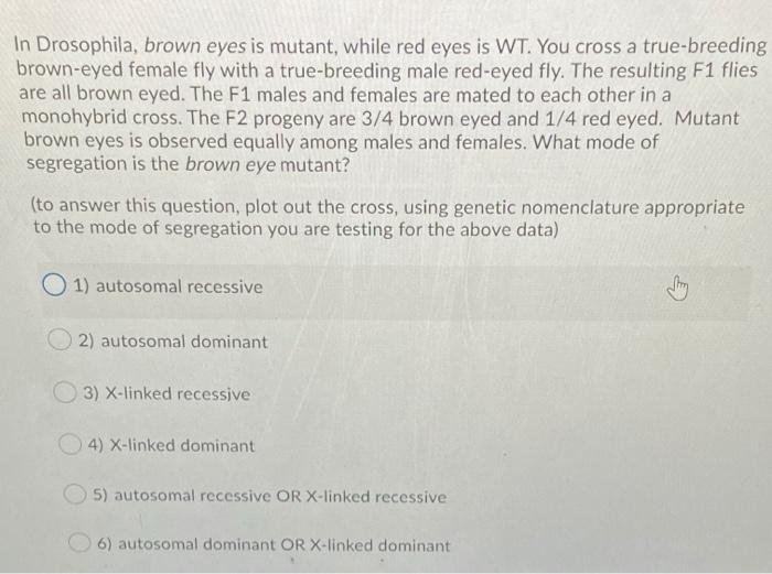 Solved What is the purpose of a reciprocal cross in | Chegg.com