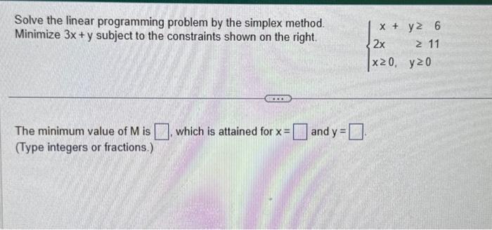 Solved Solve the linear programming problem by the simplex | Chegg.com