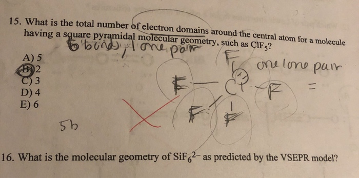 Solved 15 What Is The Total Number Of Electron Domains