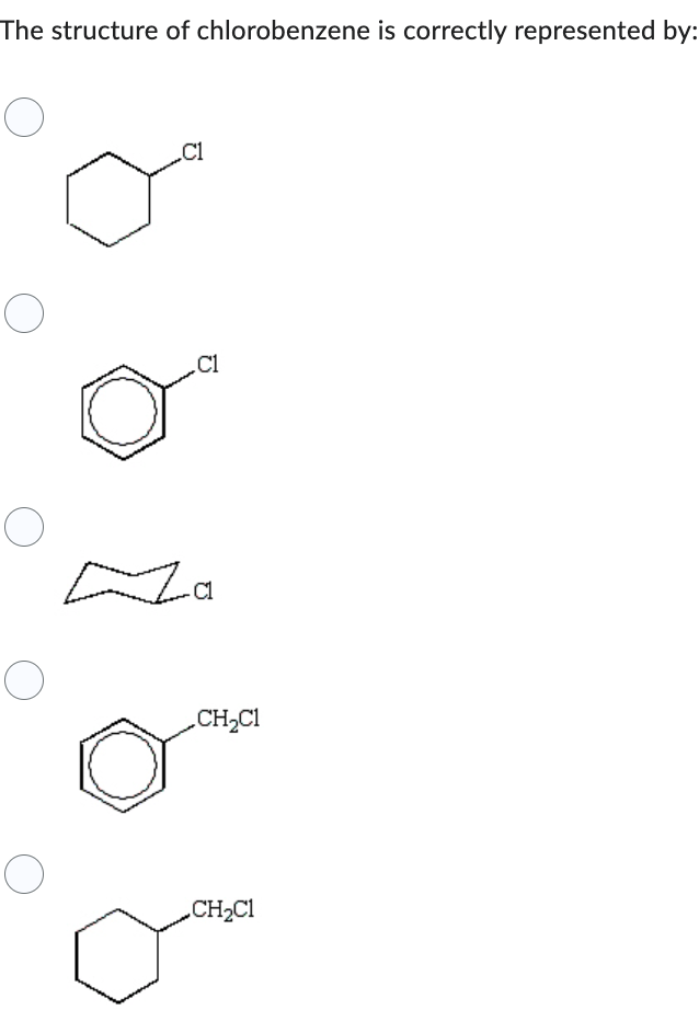 Solved The structure of chlorobenzene is correctly | Chegg.com