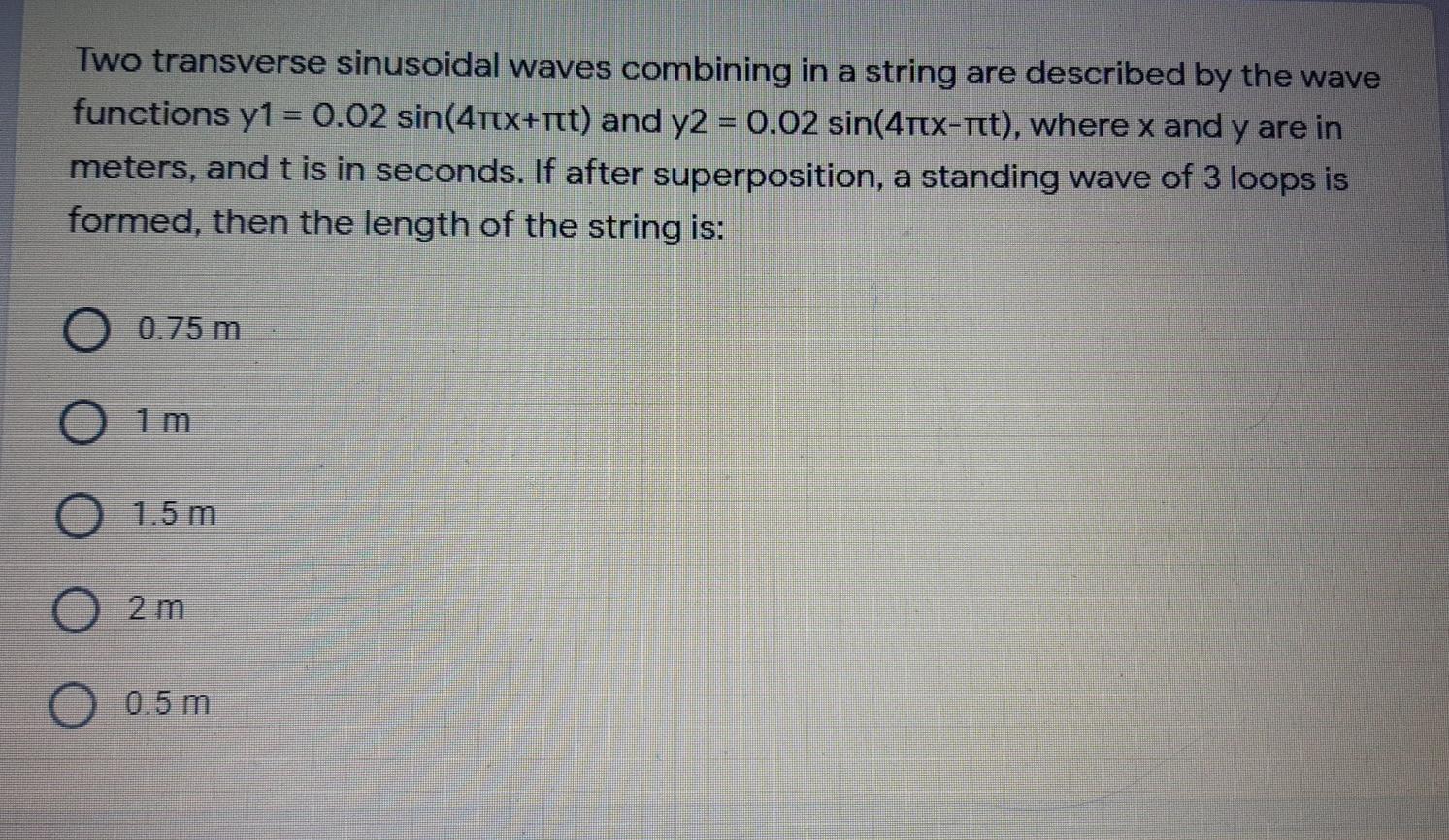 Solved Two transverse sinusoidal waves combining in a string | Chegg.com