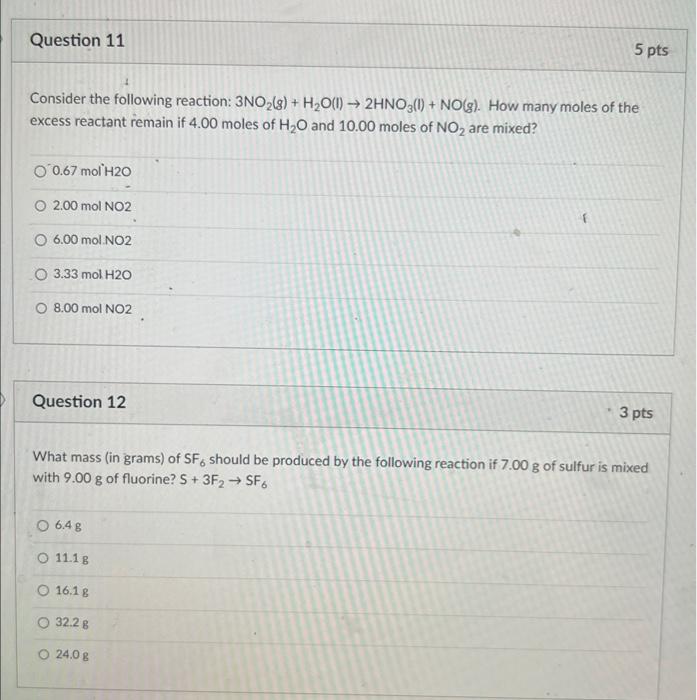 Solved Consider the following reaction: 3NO2( | Chegg.com