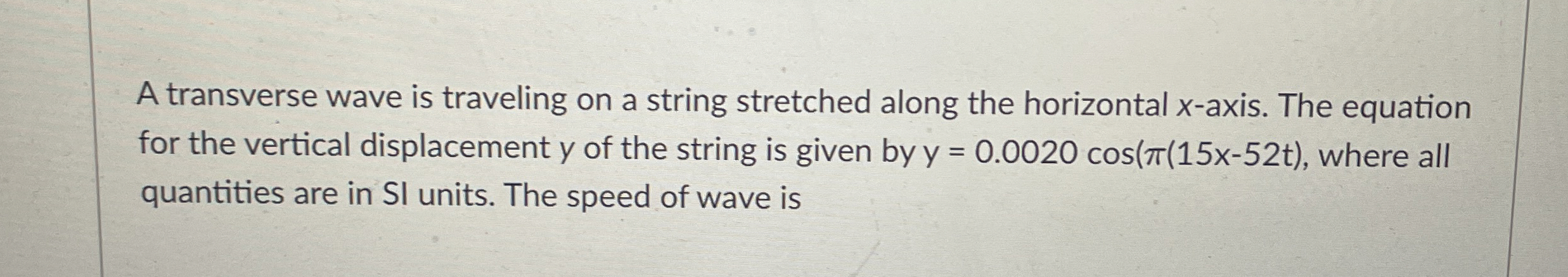 High Quality SOLUTION A transverse wave is traveling on a string stretched | Chegg.com