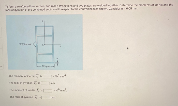 Solved To form a reinforced box section, two rolled W | Chegg.com