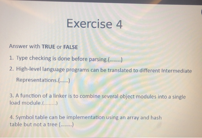 Solved Exercisel What is the difference between a compiler | Chegg.com