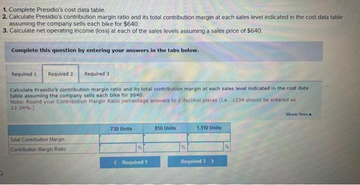Solved 1. Use the high-low method to estimate total fixed | Chegg.com