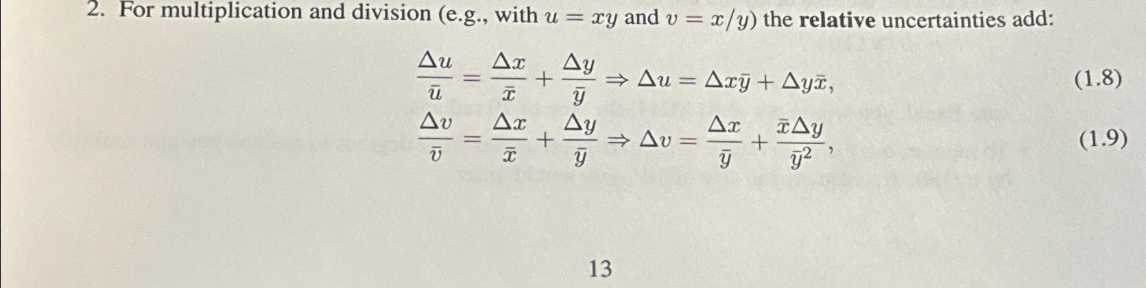 Solved For multiplication and division (e.g., with u=xy and | Chegg.com