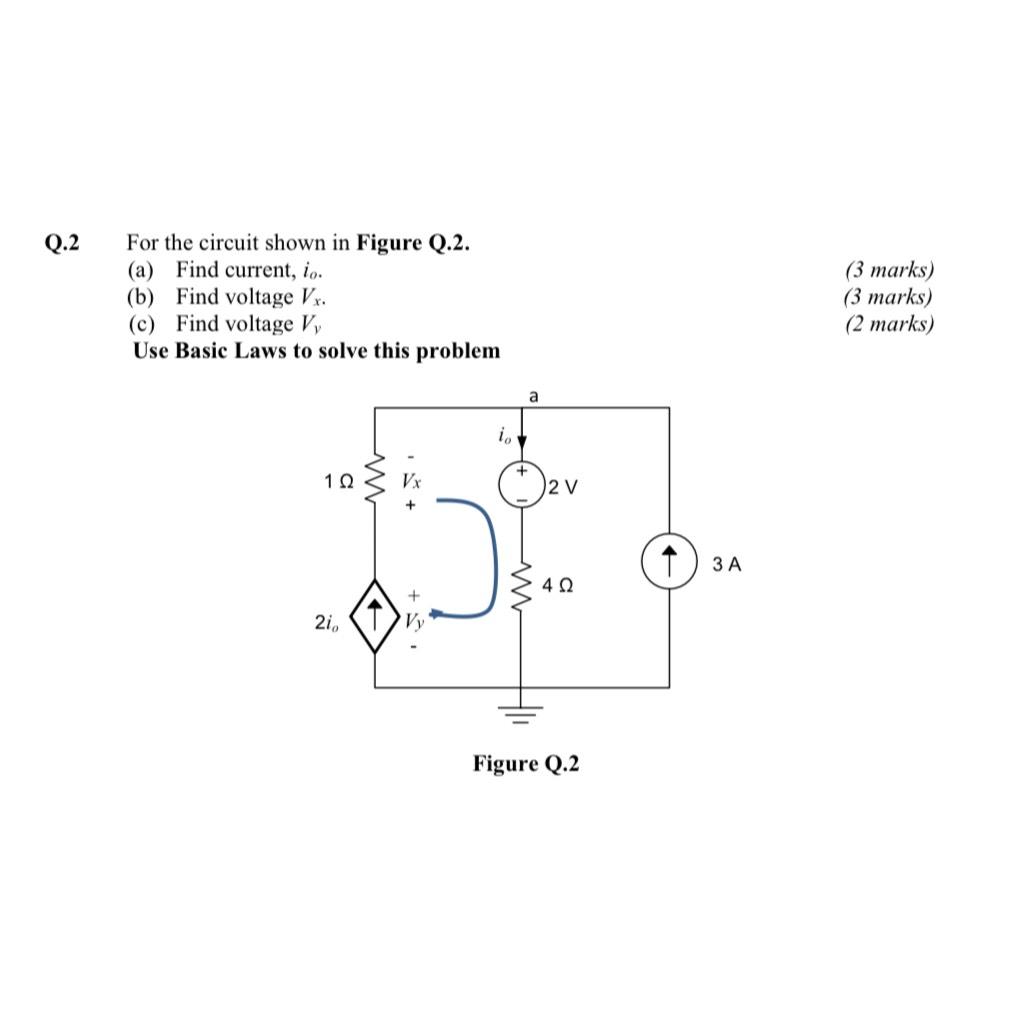 Solved Q.2 ﻿For the circuit shown in Figure Q.2.(a) ﻿Find | Chegg.com