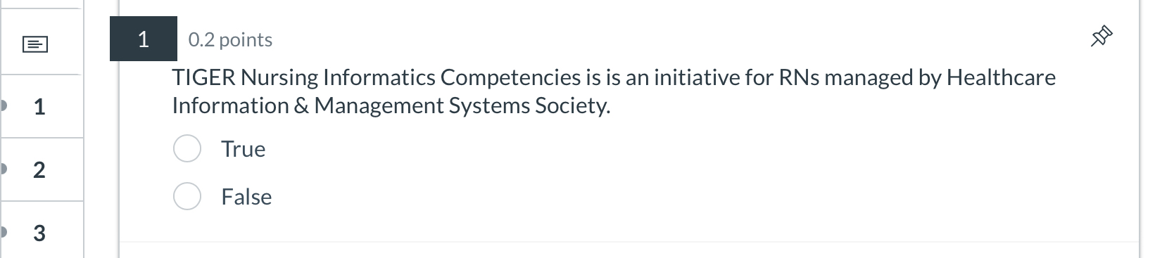 Solved 1 0.2 ﻿pointsTIGER Nursing Informatics Competencies | Chegg.com