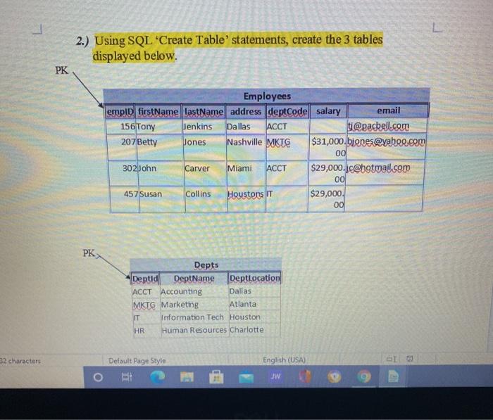 Solved Roman 14 pt > BIUS X2 X, A A # # CIST 1220: SQL - | Chegg.com